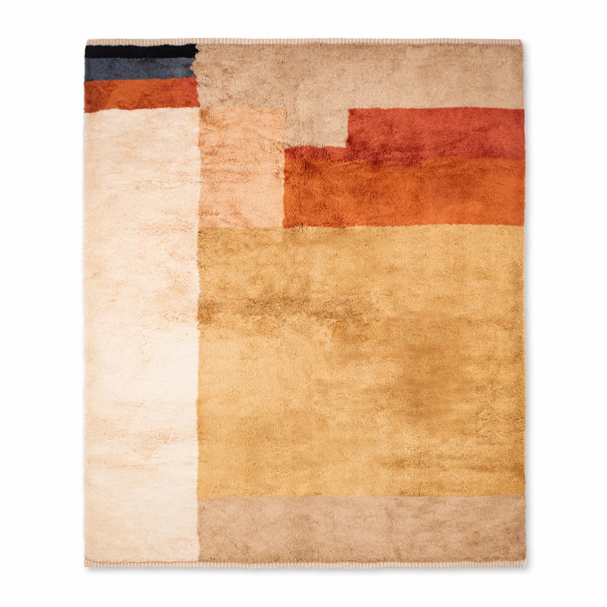 Warm Earth Tone Beni Mrirt Rug – Handwoven Moroccan Rug – Bohemiamarrakech